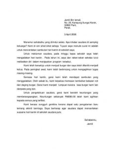 Contoh Surat Tidak Rasmi: Format Dan Cara Yang Betul